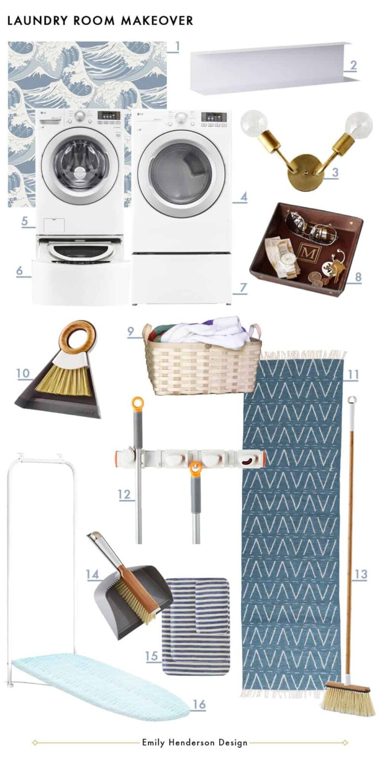 Laundry Closet Makeover + Shop Laundry Utility & Decor - Emily Henderson