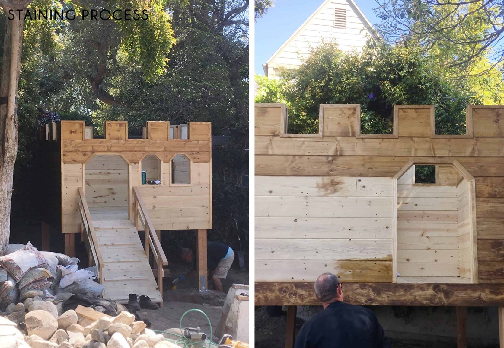 Building Our Backyard Castle with Wood Naturally + Fort Roundup - Emily ...