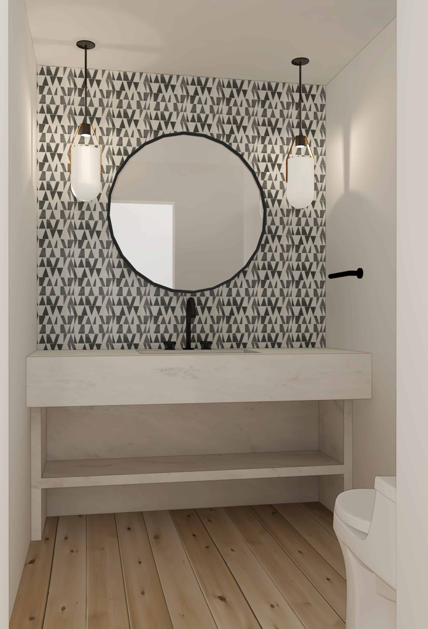 I Design, You Decide: The Mountain Fixer Powder Bath - Emily Henderson