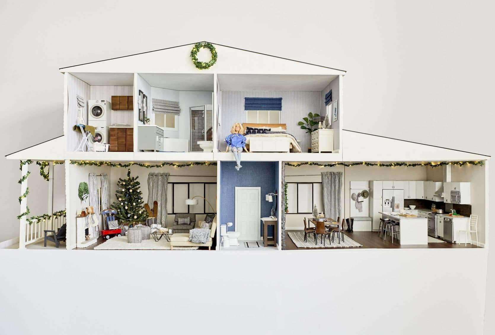 How We Redecorated the Culligan Dollhouse for The Holidays - Emily ...