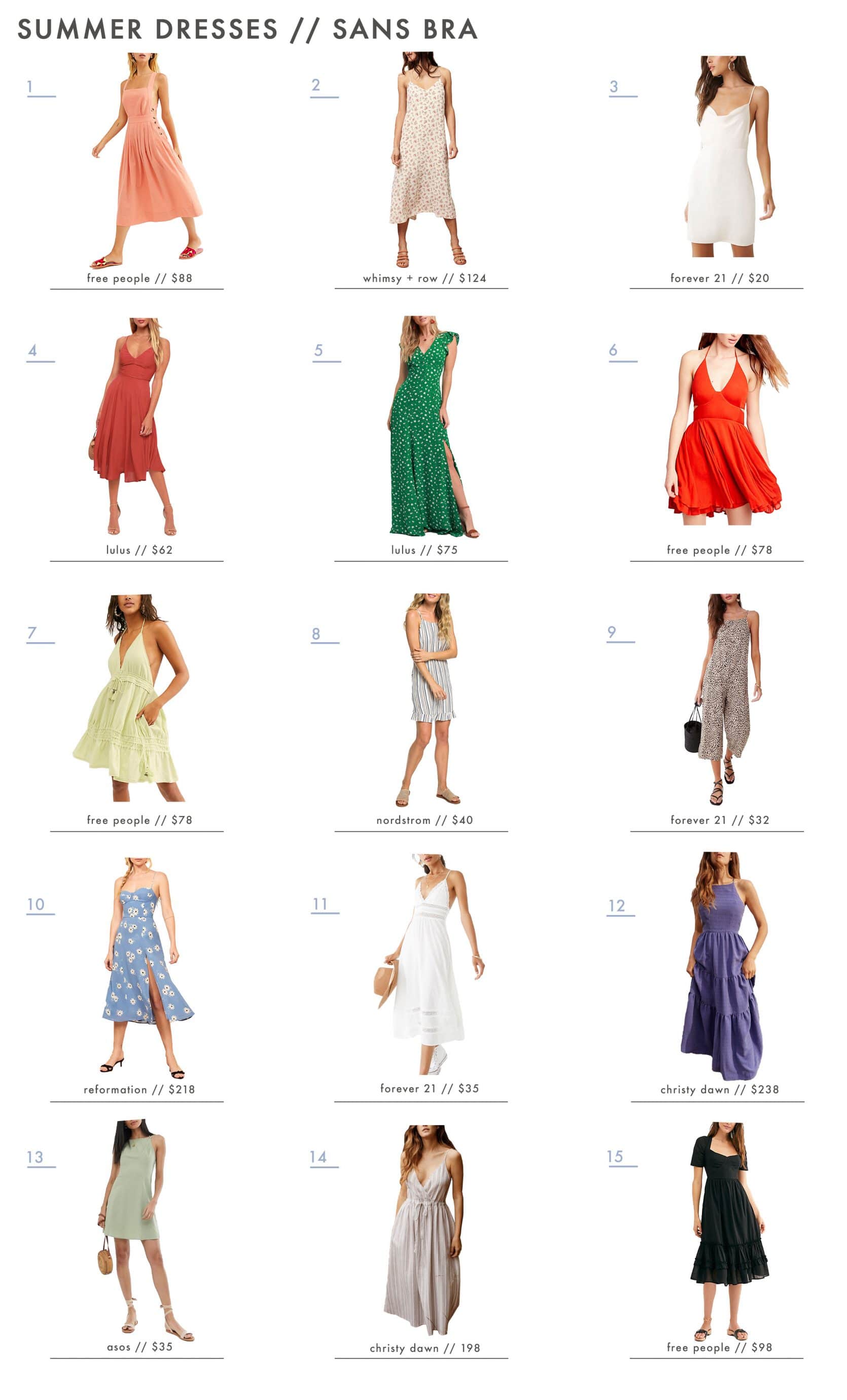45 Summer Dresses (Organized By the Kind of Bra You'd Likely Have to ...