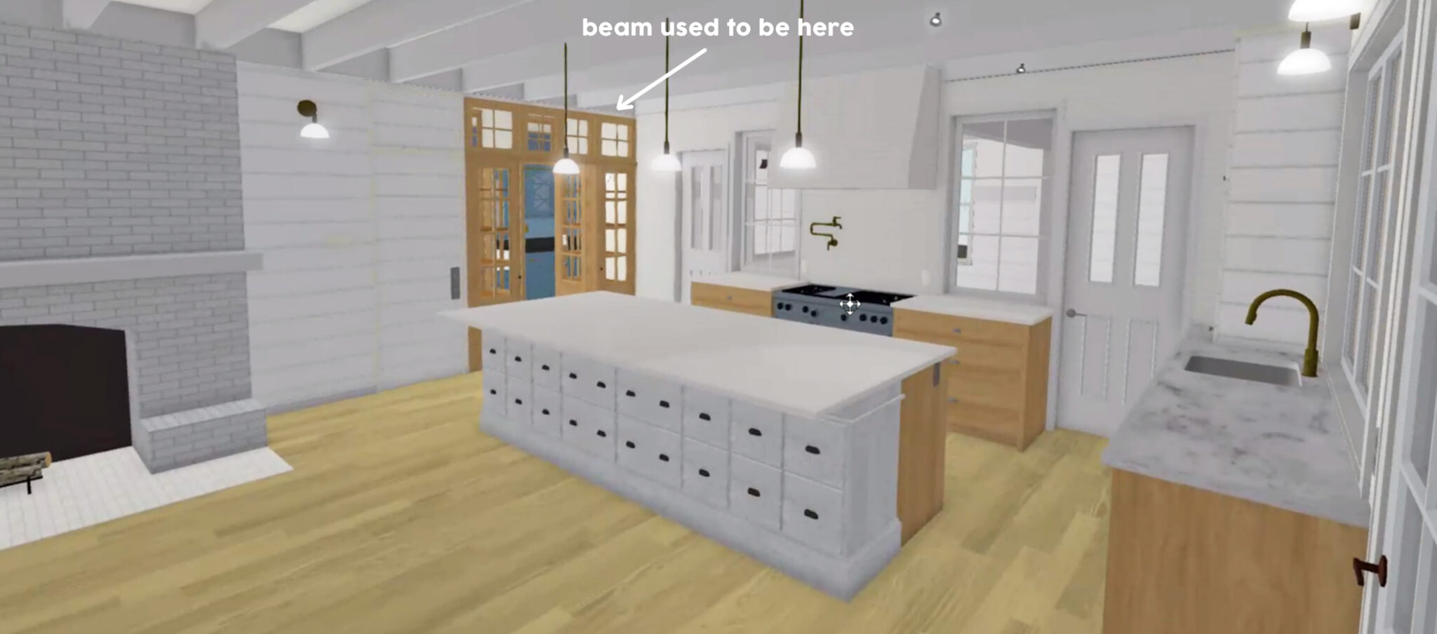 Farmhouse Update: How to Design A kitchen With a Load Bearing Post And ...