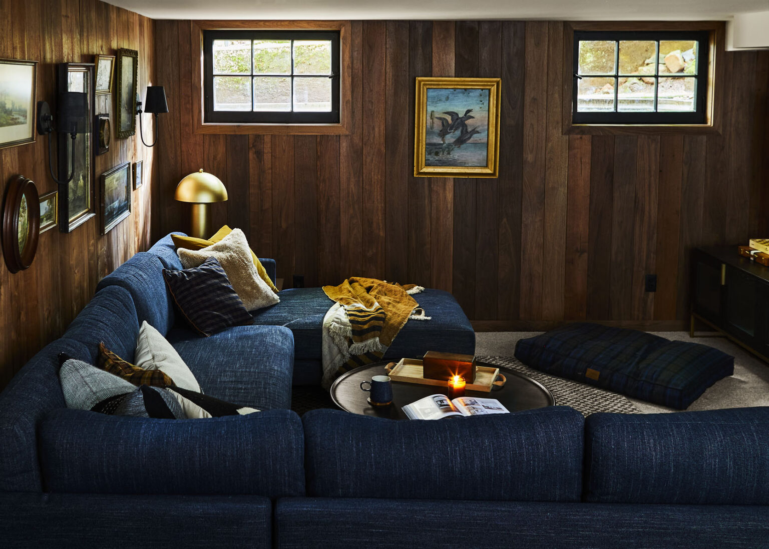 My Best Friends 1970s Basement Gets A Comfortable, Cozy Makeover - Wood ...