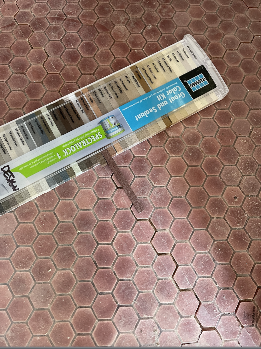 The Bathroom Tile Grout "Trend" We Are Trying - Matching Tile To Grout ...