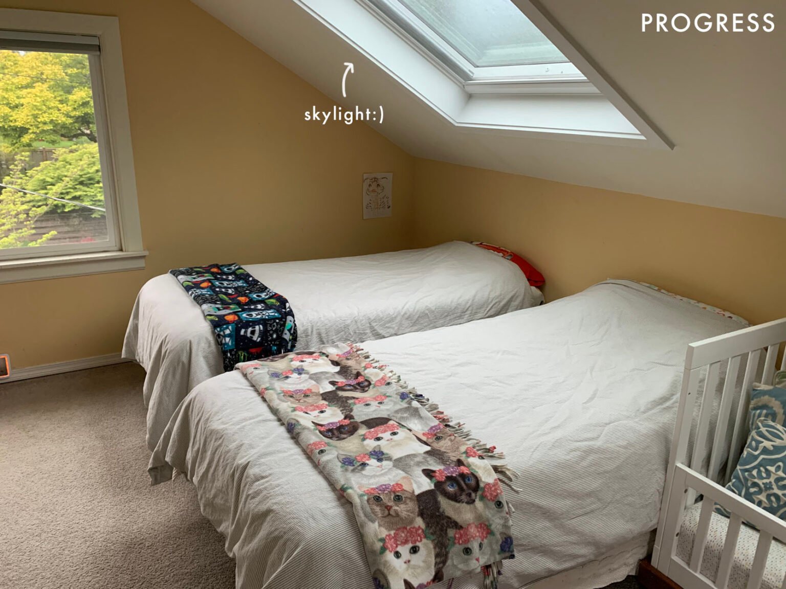 A Dark Attic Becomes The Most Joyful Bedroom For THREE Kids - Thanks To ...