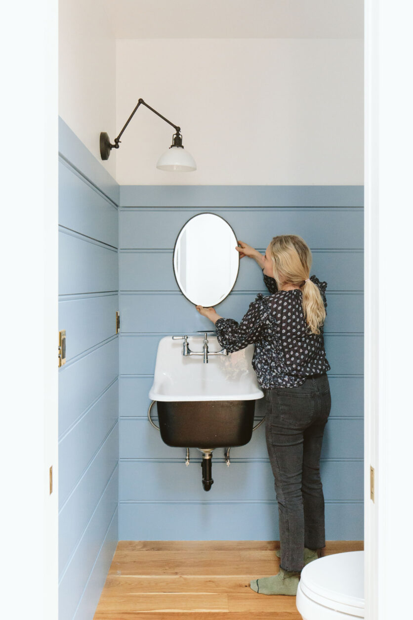 The Farmhouse Powder Bath Update (Did We Stick With The Blue Walls ...