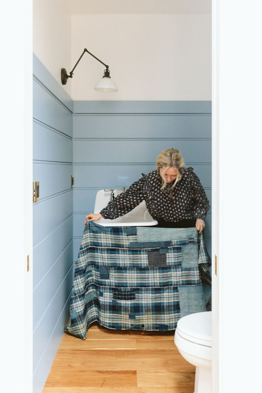 The Farmhouse Powder Bath Update (Did We Stick With The Blue Walls ...