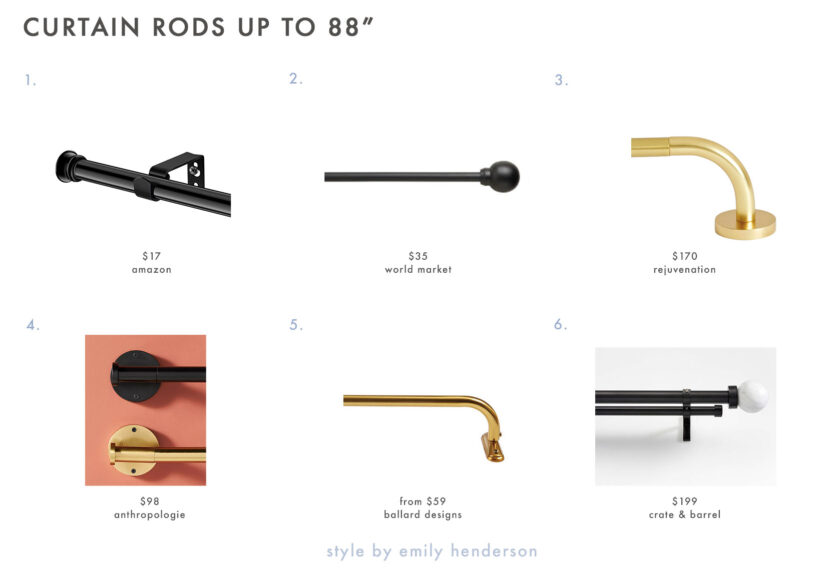 Our Favorite Curtain Rods Organized By Size (+ Our Rules For Hanging ...