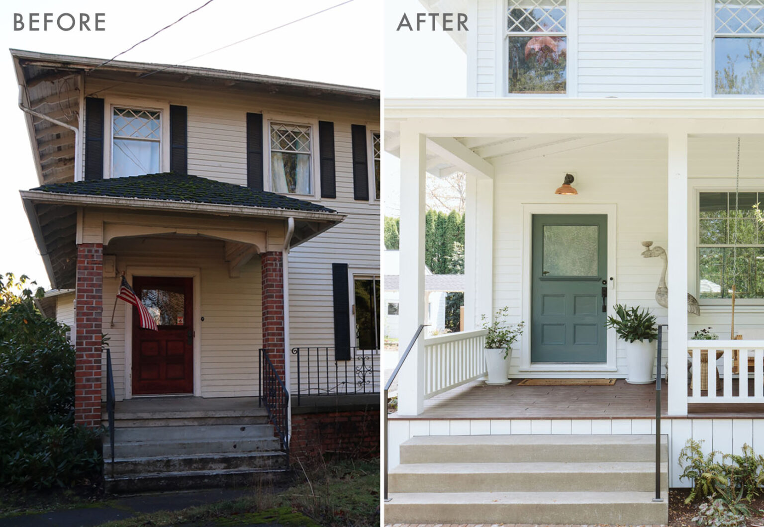 Farmhouse Curb Appeal Complete! Our Very Cute Front Porch Makeover ...