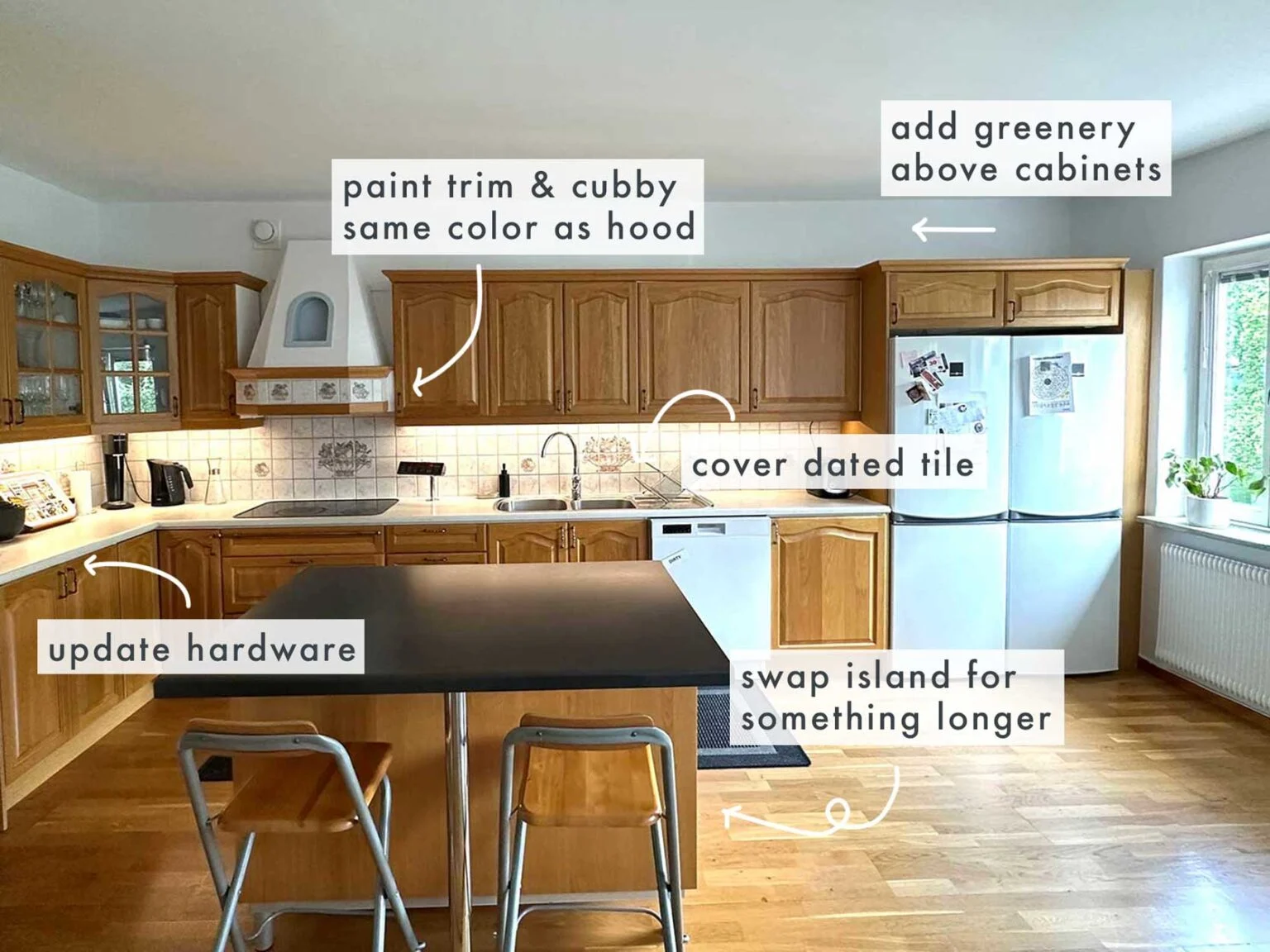 Real Reader Kitchens! 5 Dated Honey Oak Spaces & How A Design Expert ...