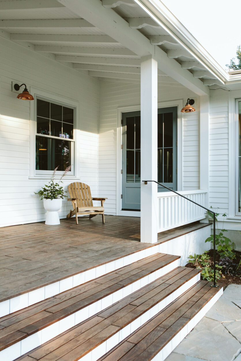 Our Farmhouse Back Porch Reveal – The "1st Summer" Edition! - Emily ...