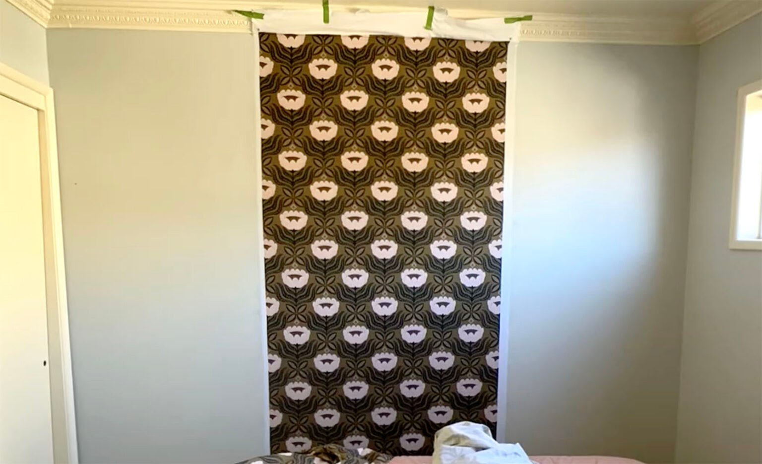 Here's The Step By Step Of How To Use Fabric As Wallpaper...It's ...