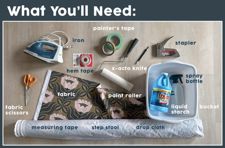 Here's The Step By Step Of How To Use Fabric As Wallpaper...It's ...