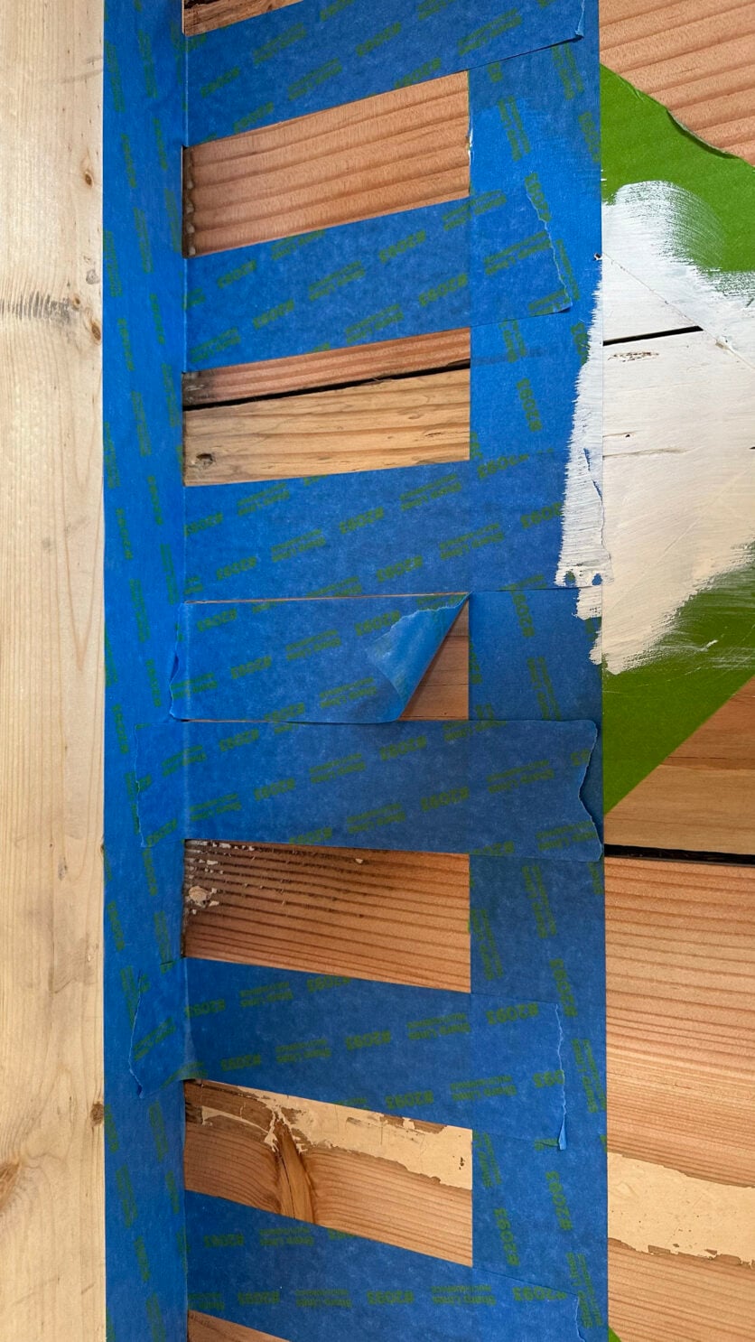 How We Stained Our Floor A Checkered Pattern - Emily Henderson