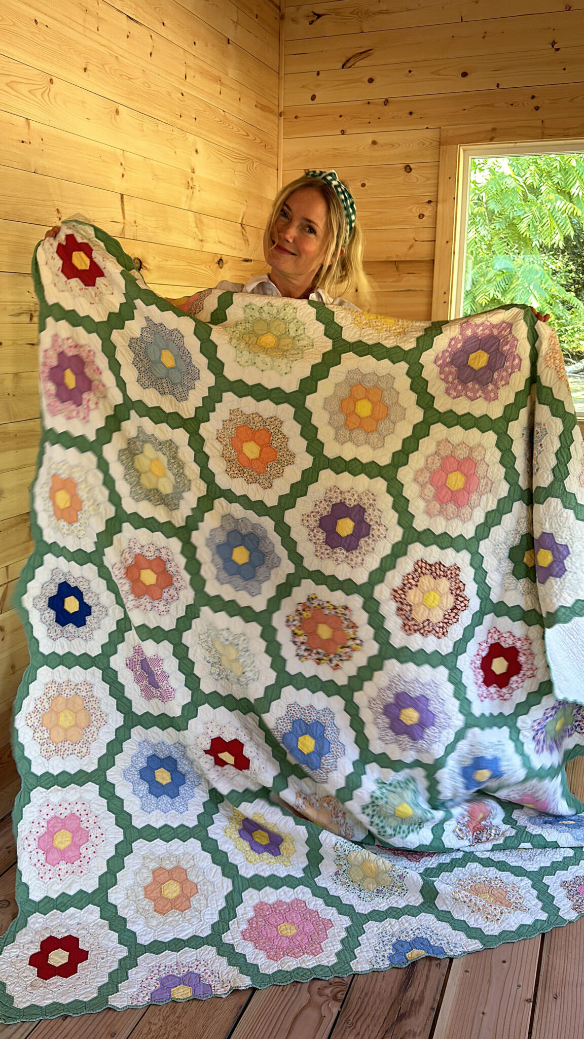 How I Used My Hoarded Quilts Collection To Furnish The Craft Shed ...