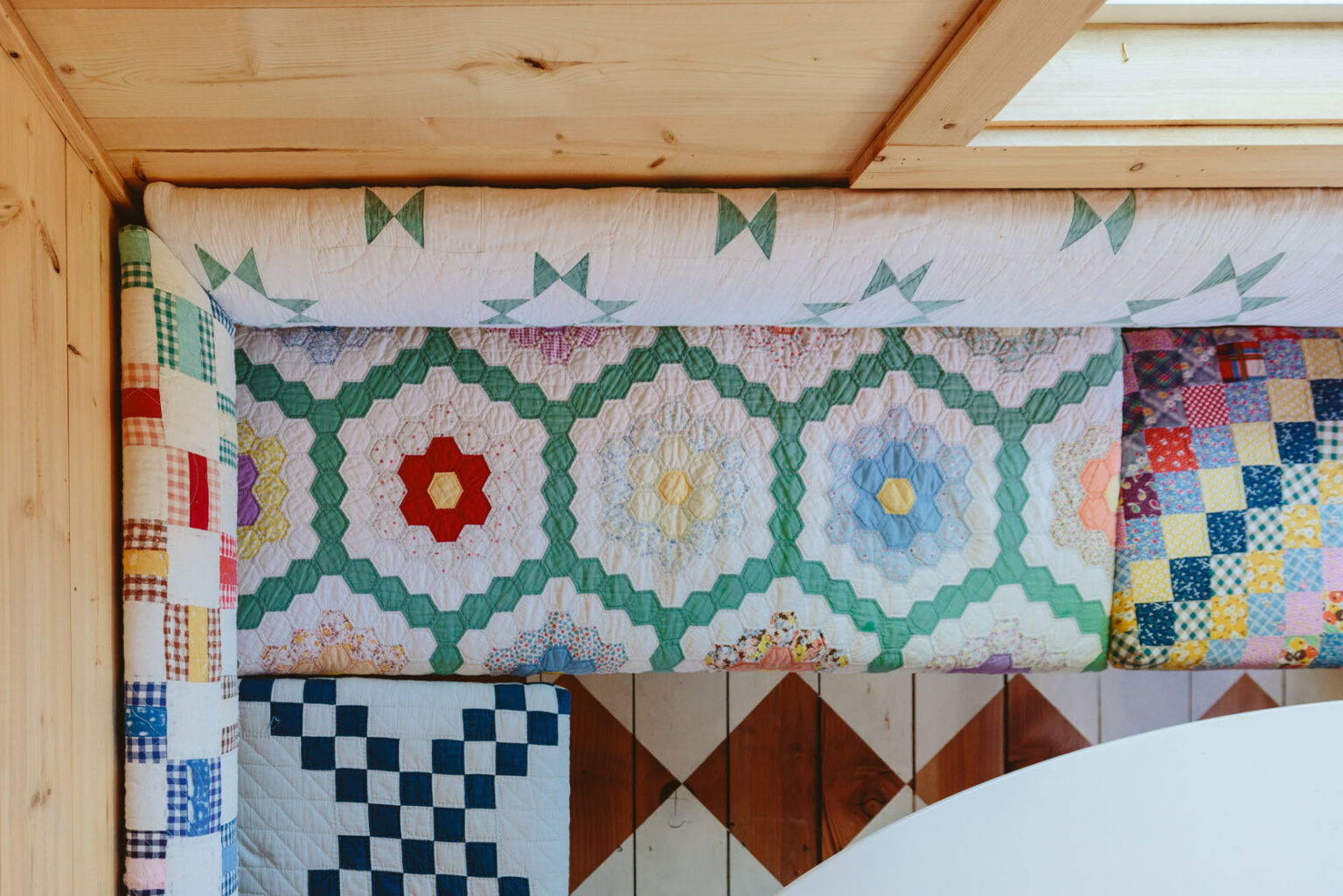 How I Used My Hoarded Quilts Collection To Furnish The Craft Shed ...