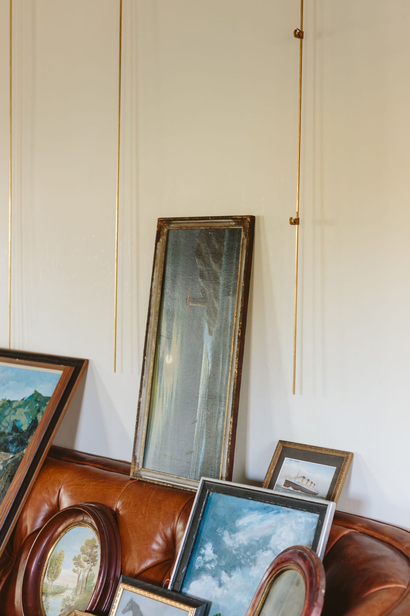 My First Time Hanging A Gallery Wall With Picture Rail Rods (So Easy ...