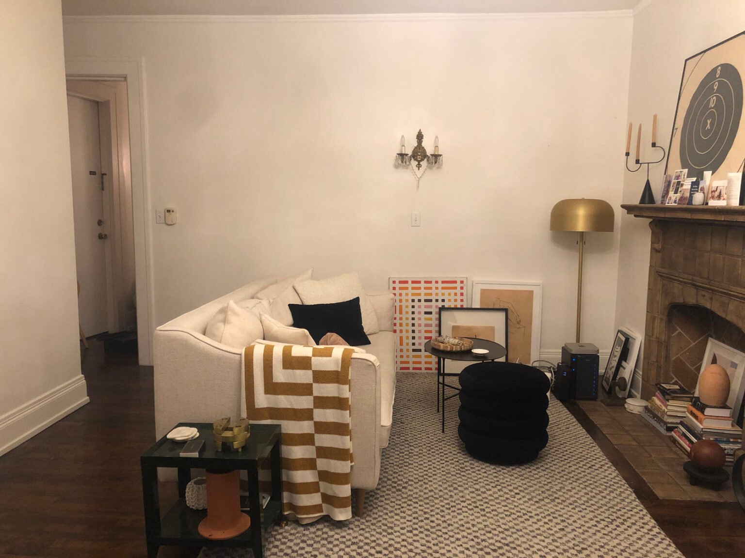Jess' Art Filled Living Room/Office Reveal