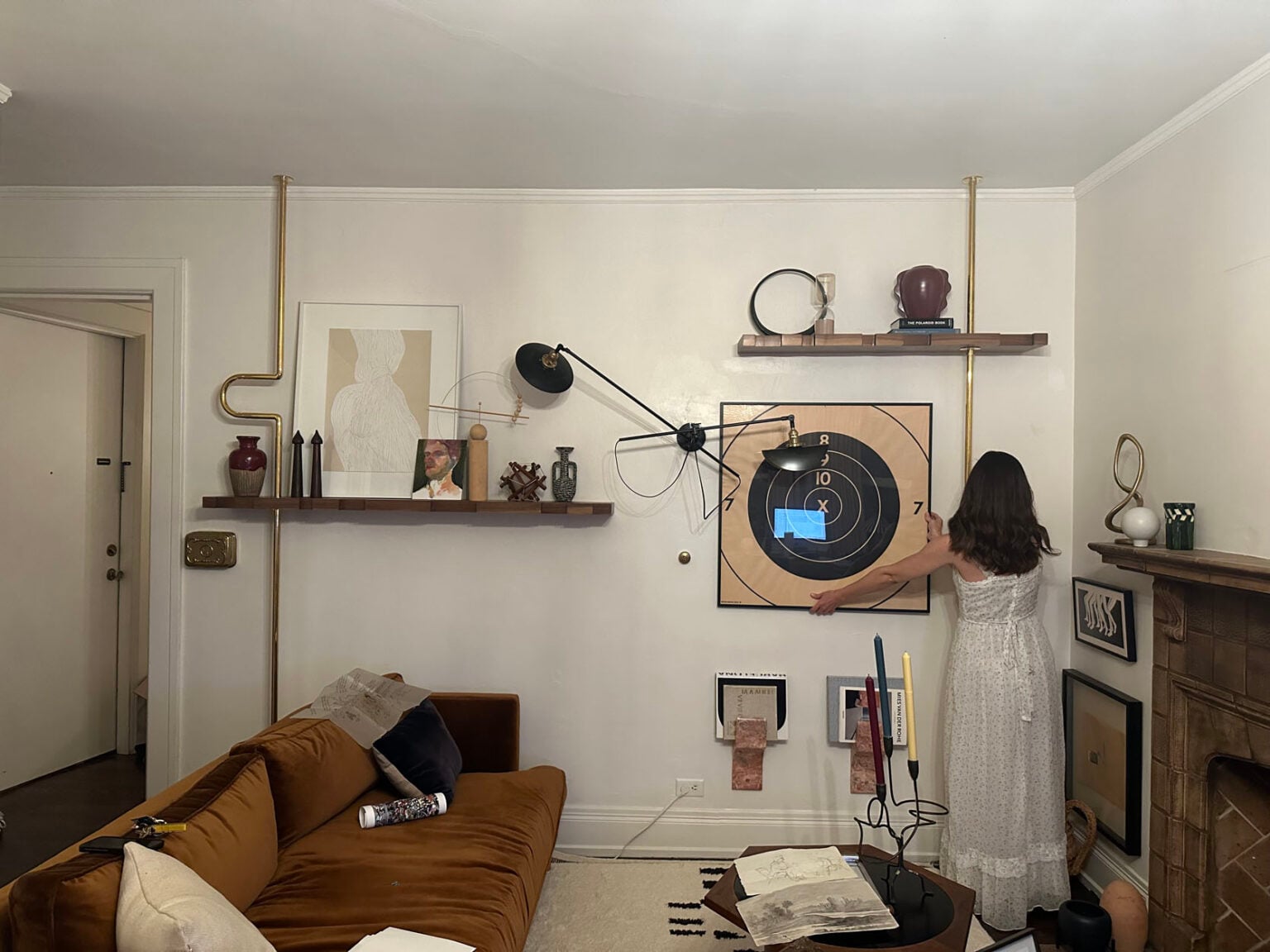 Jess' Art Filled Living Room/Office Reveal