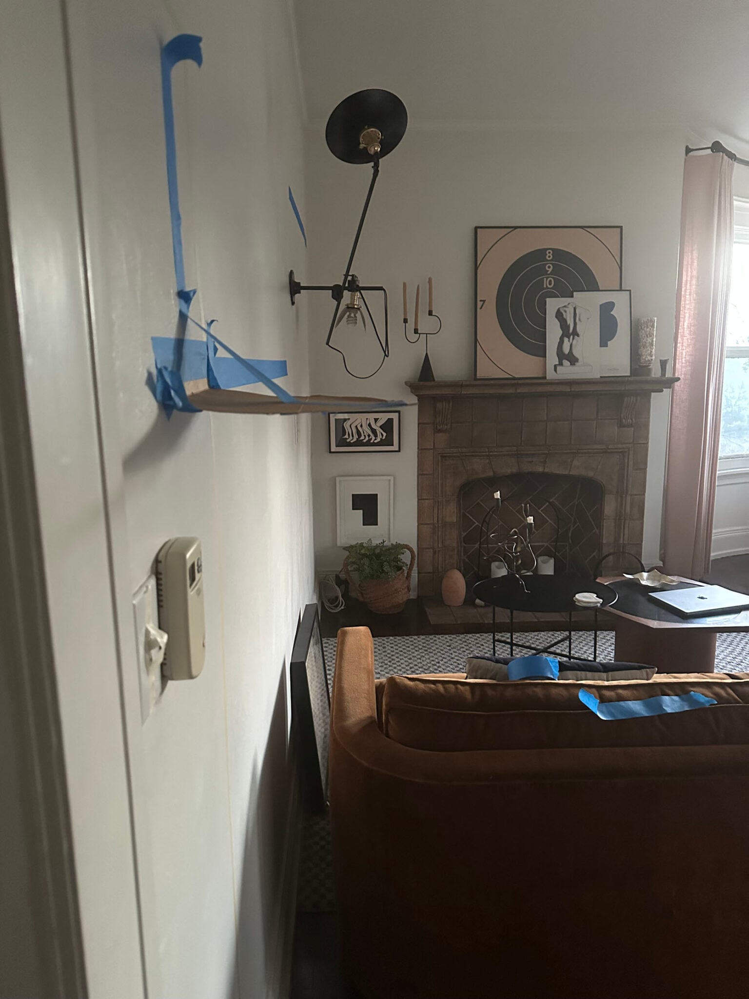 Jess' Art Filled Living Room/Office Reveal