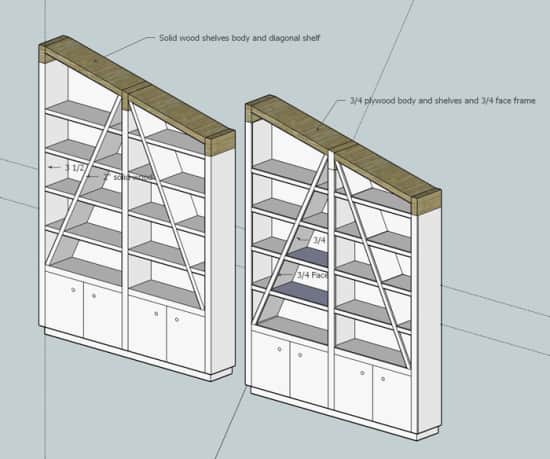 The built-in bookcase design - Emily Henderson